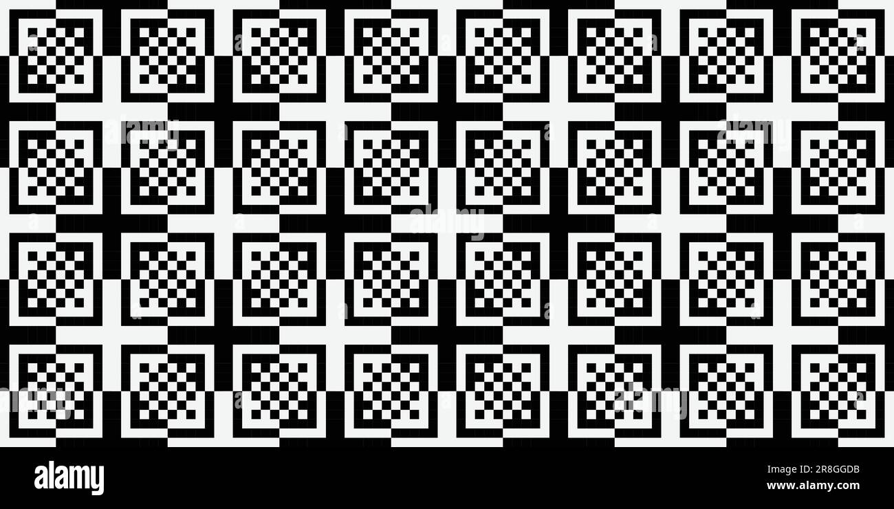 Abstract op art seamless pattern. Decorative black and white optical ...