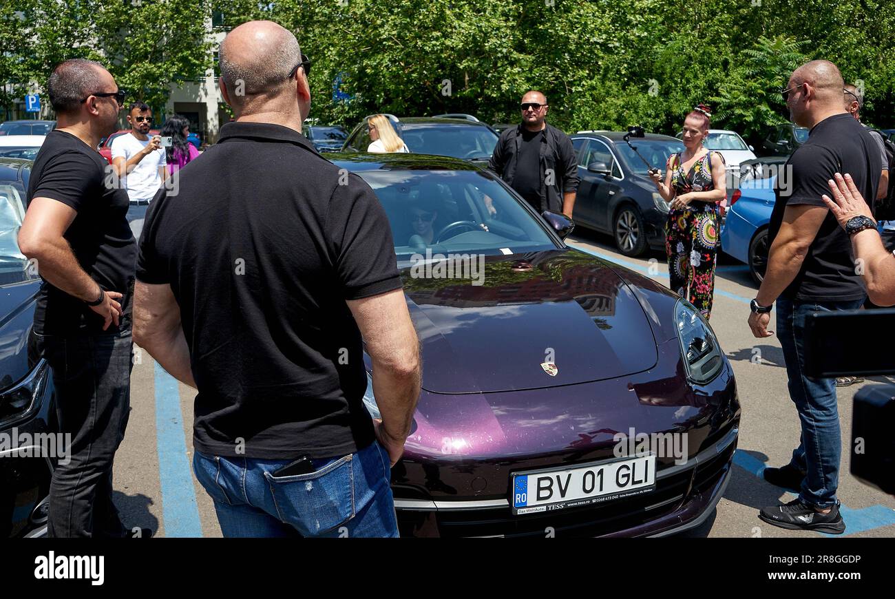 Bucharest, Romania. 21st June, 2023: Andrew Tate and his brother ...