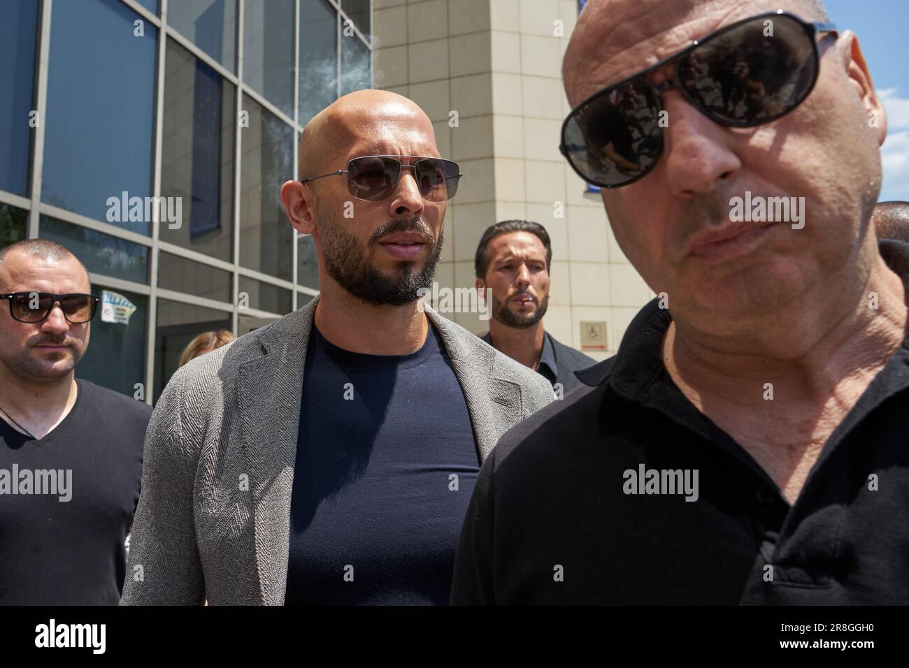 Bucharest, Romania. 21st June, 2023: Andrew Tate and his brother ...