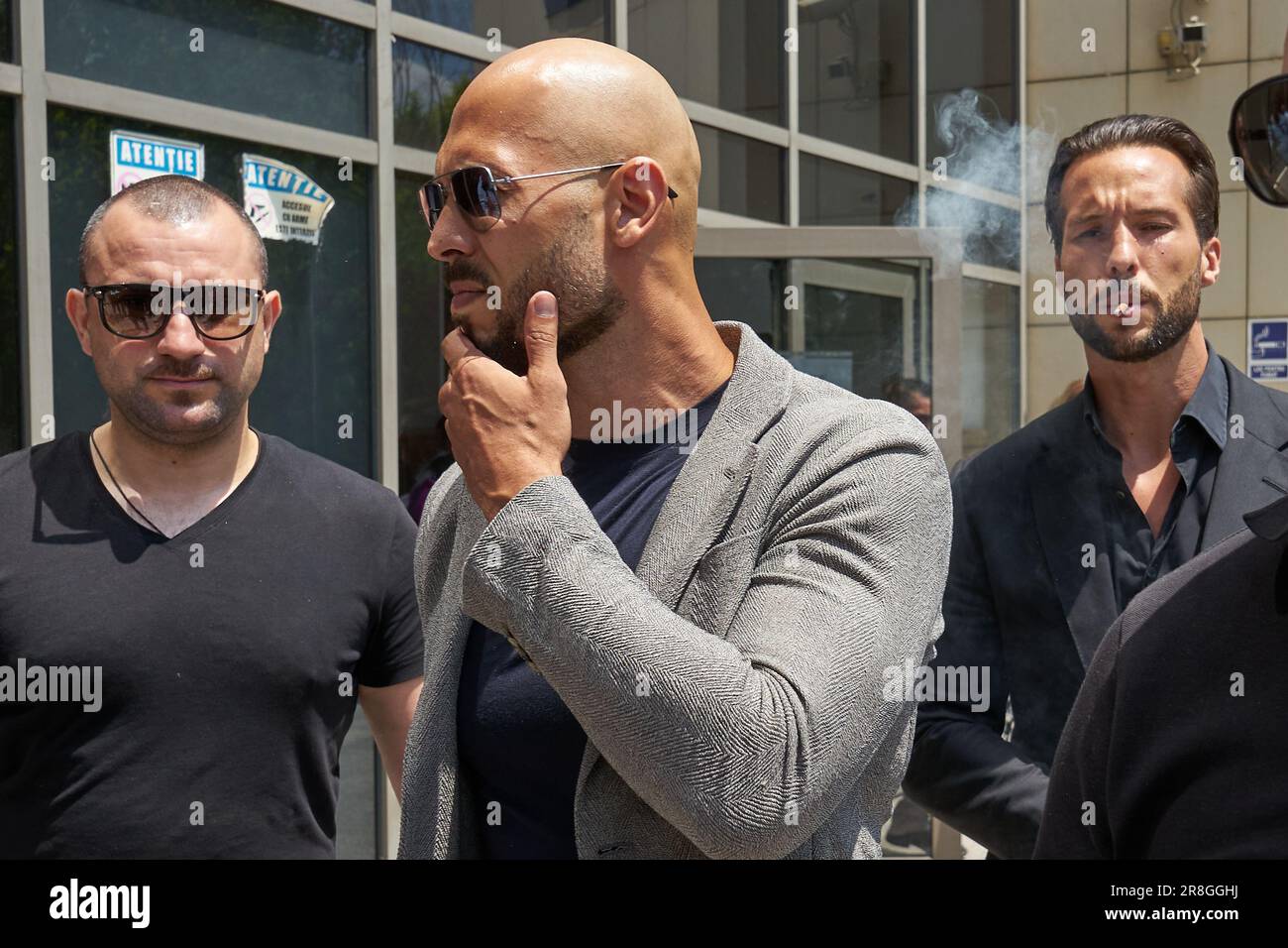 Bucharest, Romania. 21st June, 2023: Andrew Tate and his brother ...