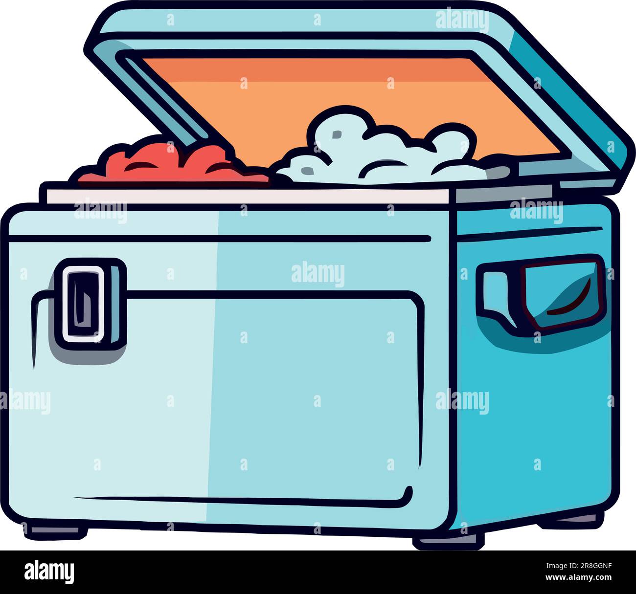 Cute cartoon full basket of snacks Stock Vector Image & Art - Alamy
