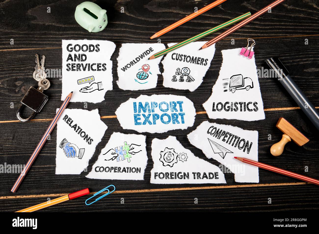 Logistic global supply chain icons hi-res stock photography and images ...