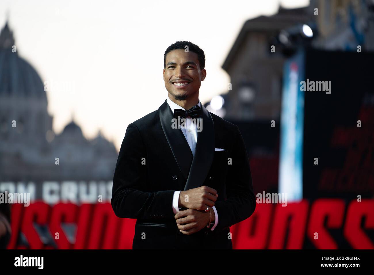 US actor Greg Tarzan Davis poses during the premiere of ''Mission ...