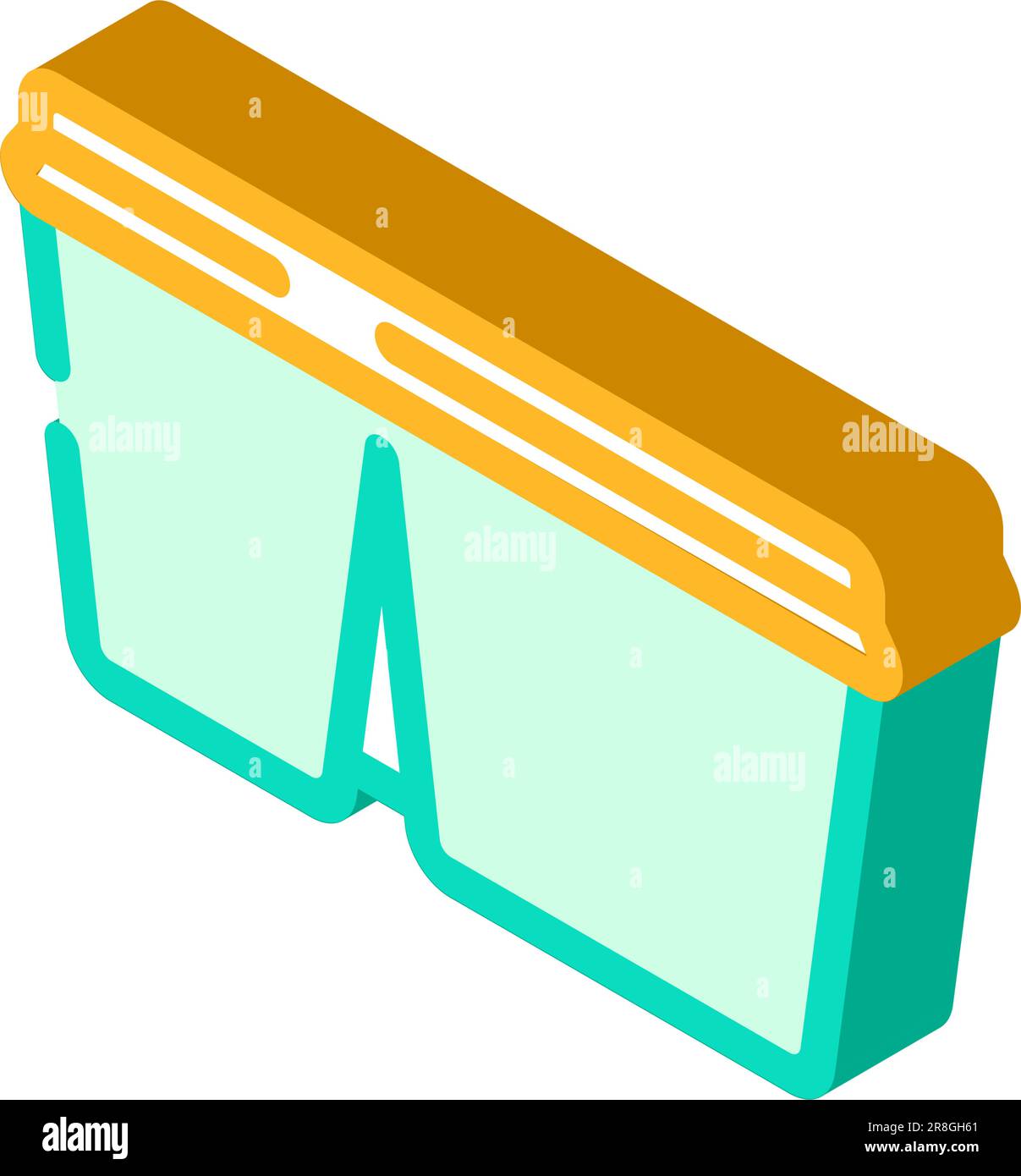 lunch box plastic food isometric icon vector illustration Stock Vector ...
