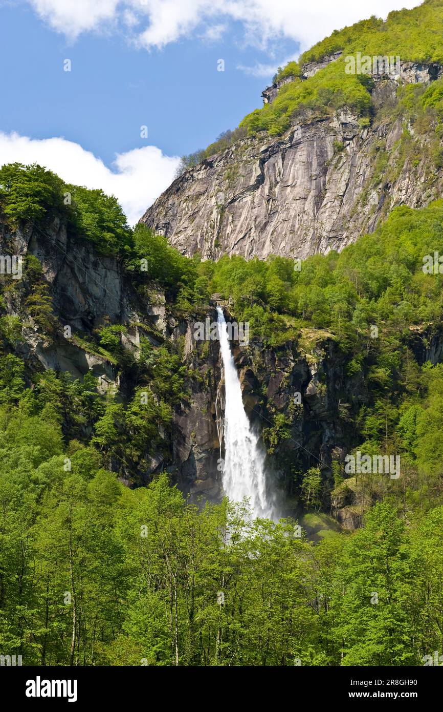 Foroglio, Waterfall, Bavona Valley, Canton Ticino, Switzerland Stock ...