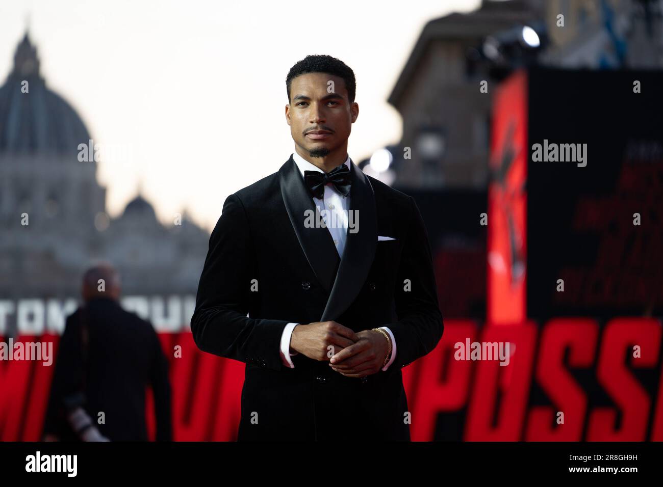 US actor Greg Tarzan Davis poses during the premiere of ''Mission ...