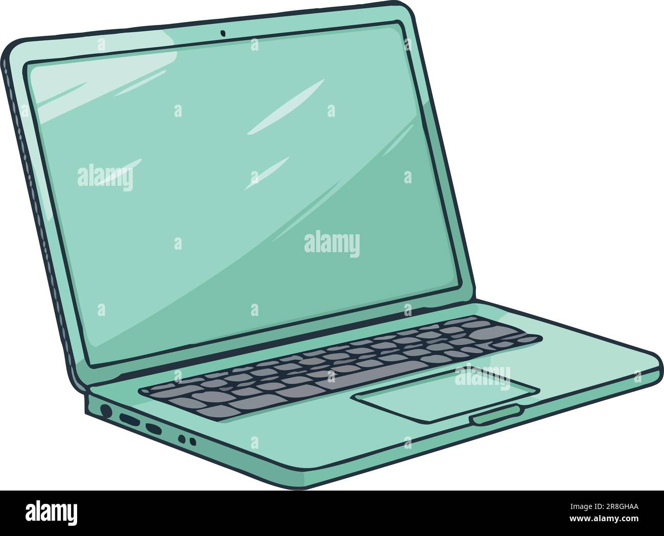 laptop wireless technology on white background Stock Vector Image & Art ...