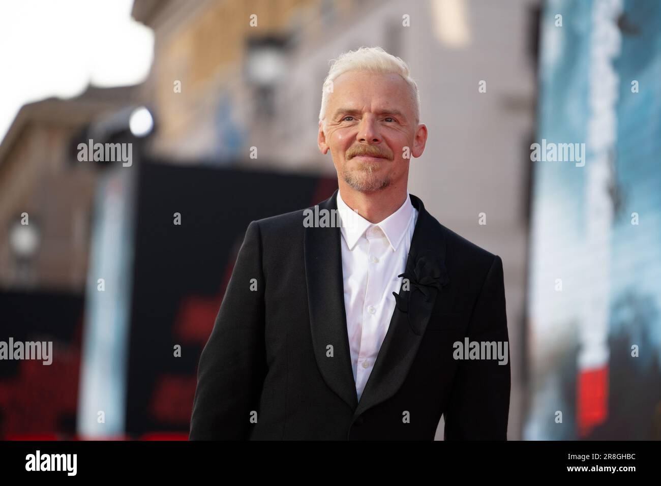 Rome, Italy. 19th June, 2023. British actor Simon Peggposes during the ...