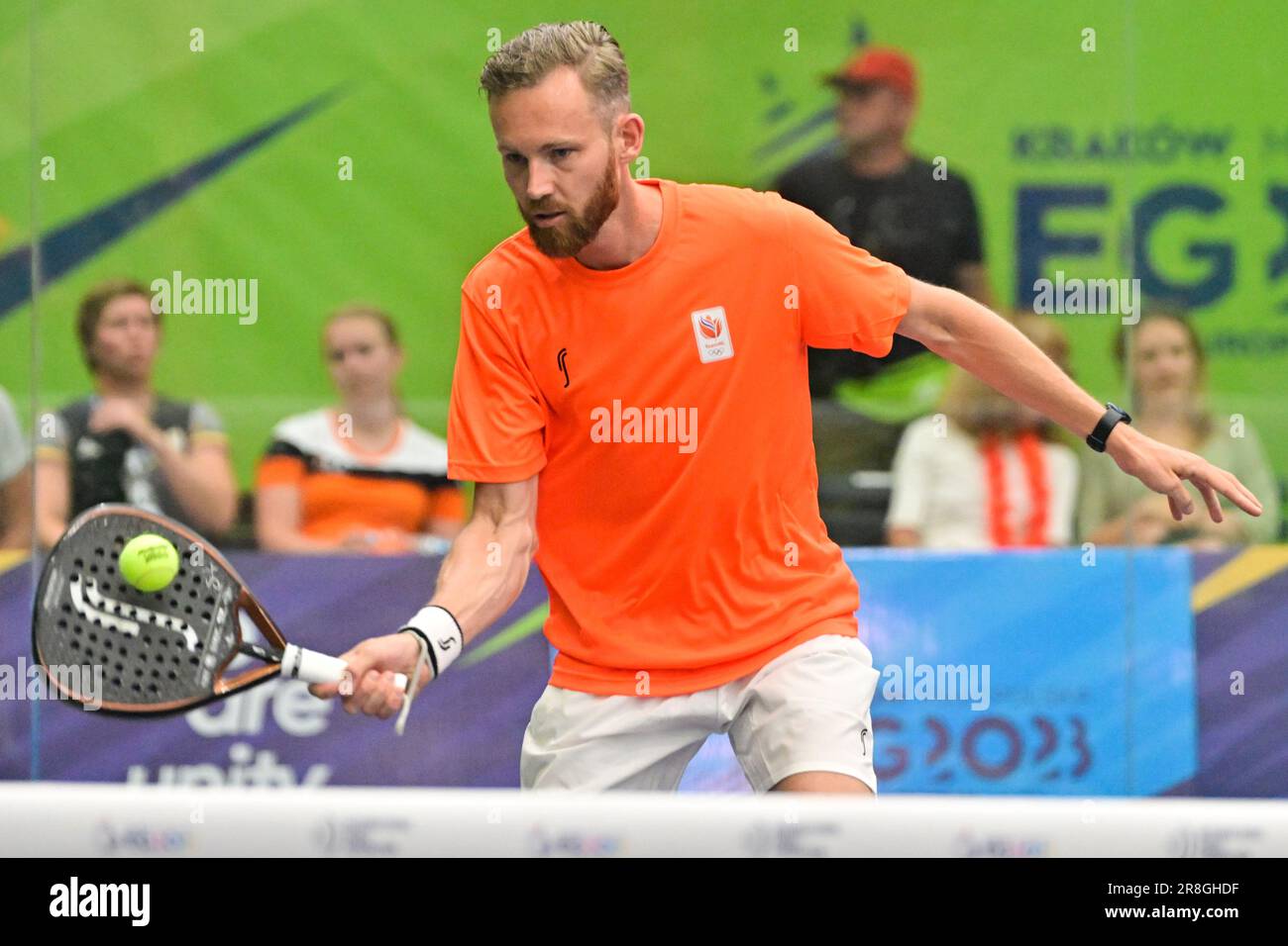 KRAKOW, POLAND - JUNE 21: Robin Sietsma of the Netherlands during Padel ...