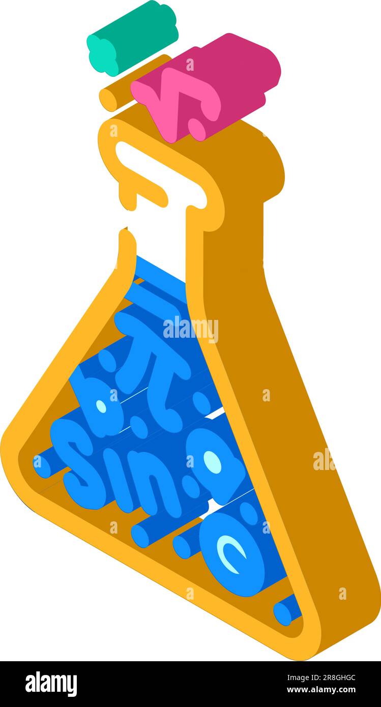 math science education isometric icon vector illustration Stock Vector ...