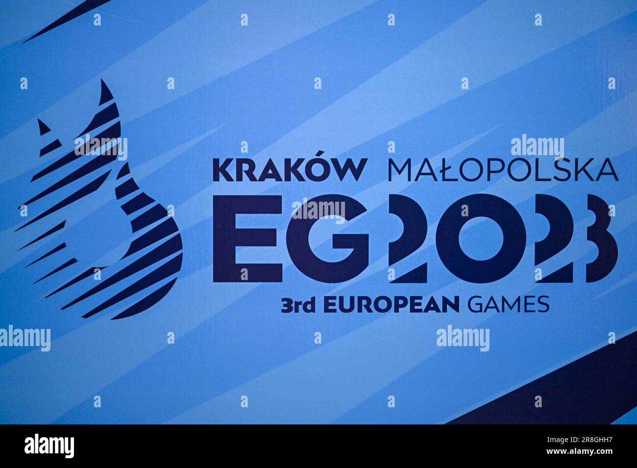 Illustration picture shows the logo of the 3rd European Games at the ...