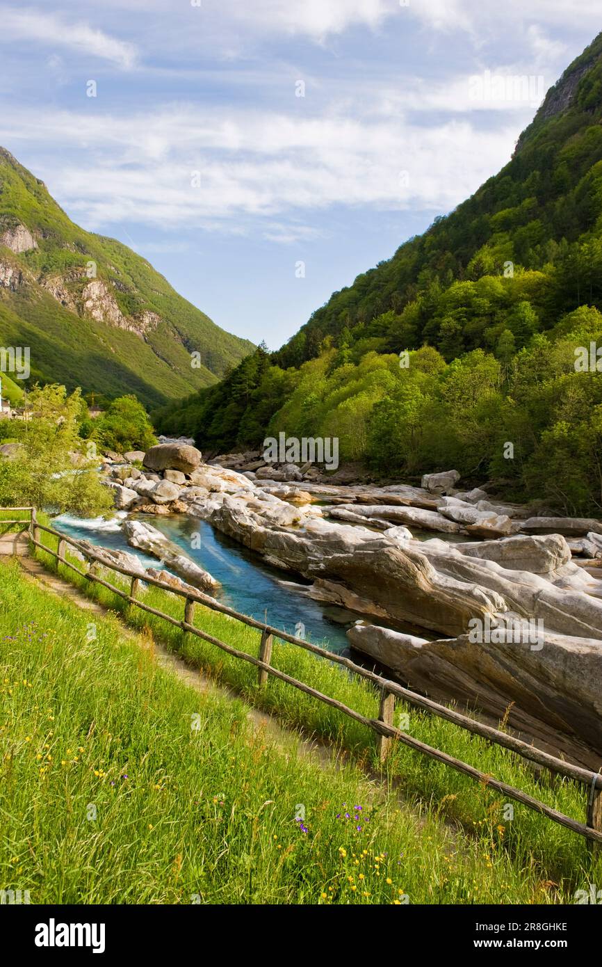 Rocks and river in verzasca valley hi-res stock photography and images ...