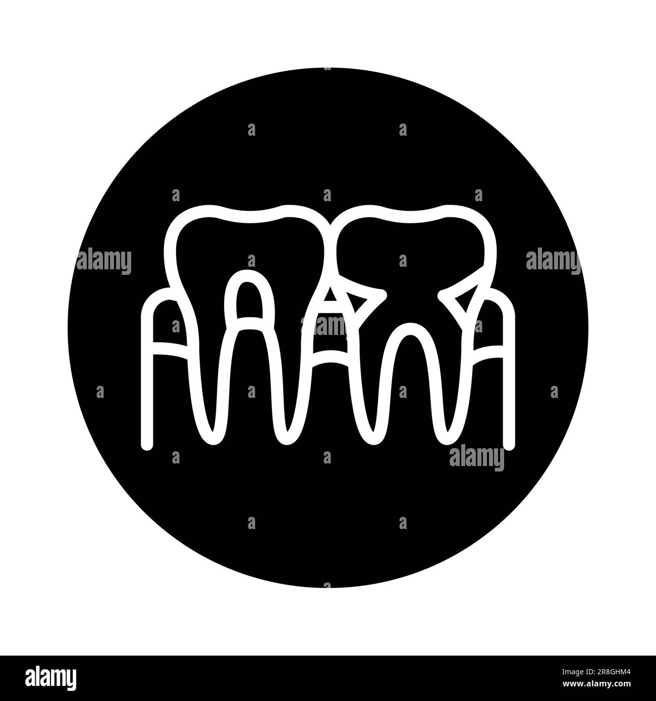 Periodontal disease color line icon. Isolated vector element. Outline ...