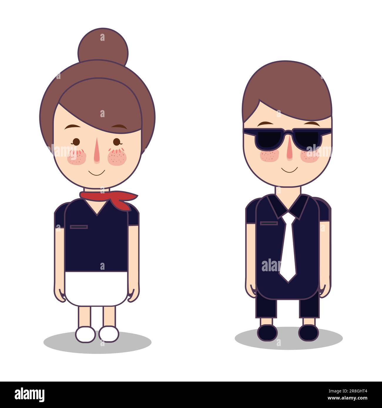 air stewardess cabin crew airline professional job wearing uniform and ...