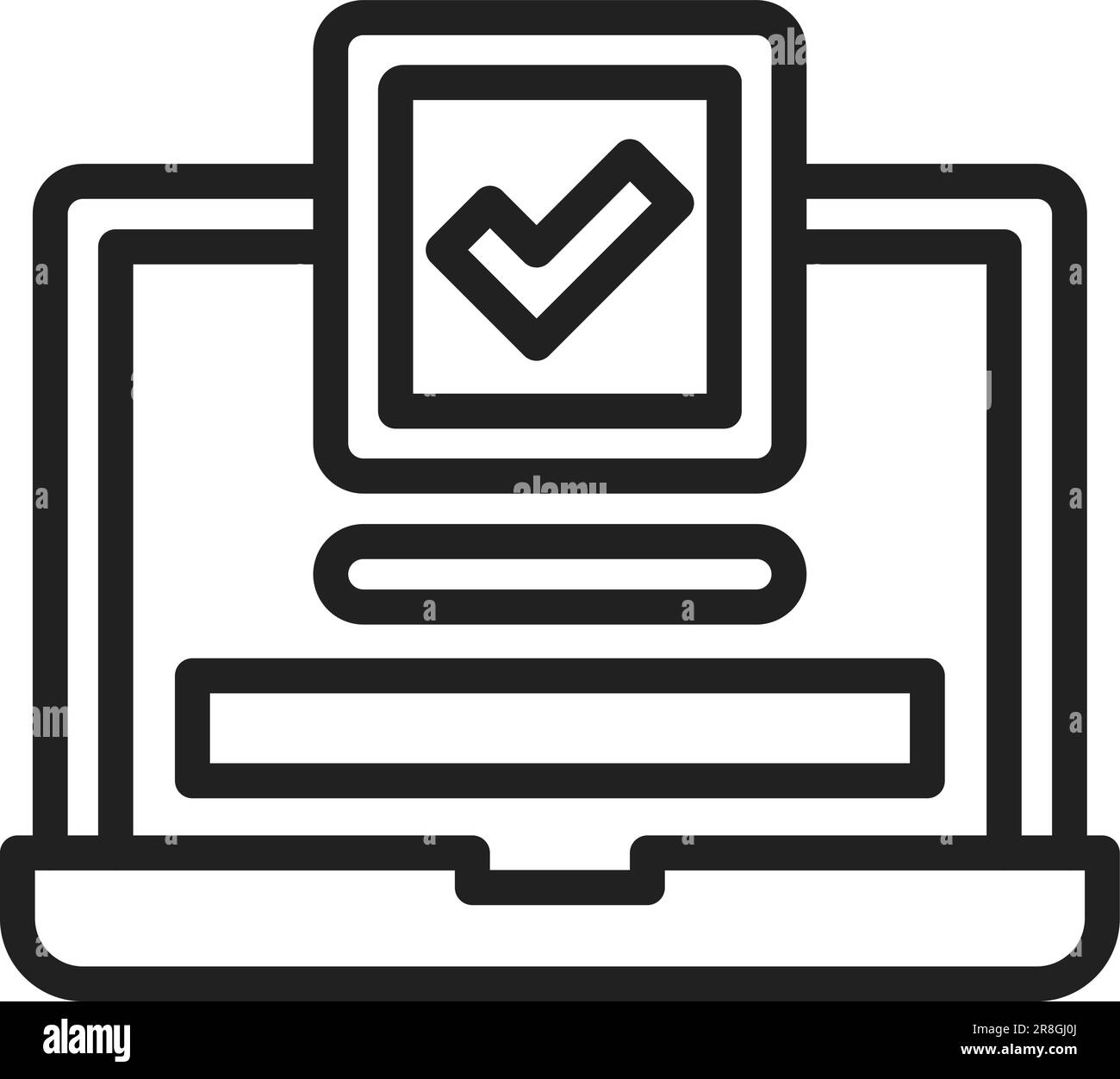 Approved laptop icon outline hi-res stock photography and images - Alamy