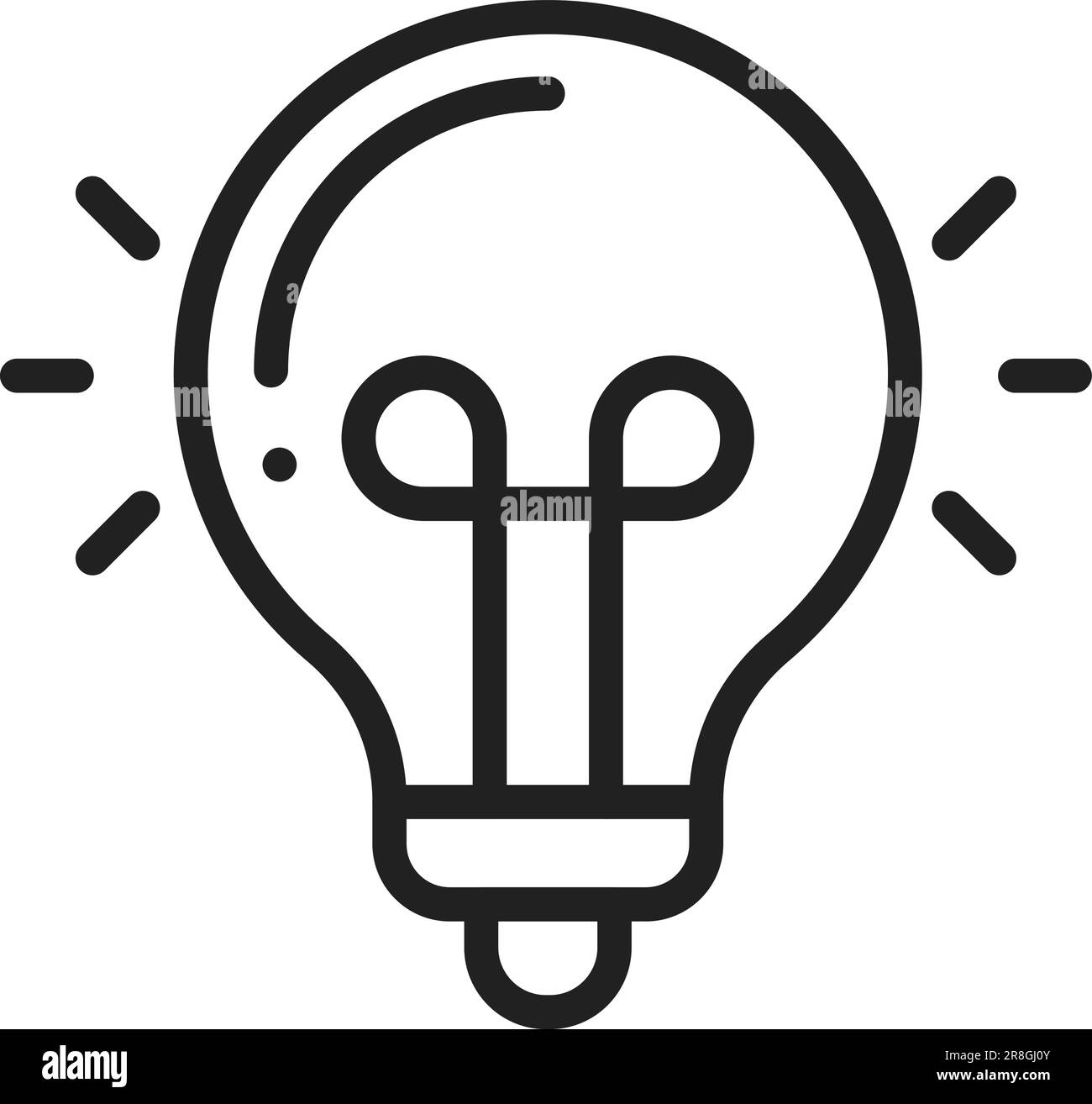 Creativity light idea icon Black and White Stock Photos & Images - Alamy