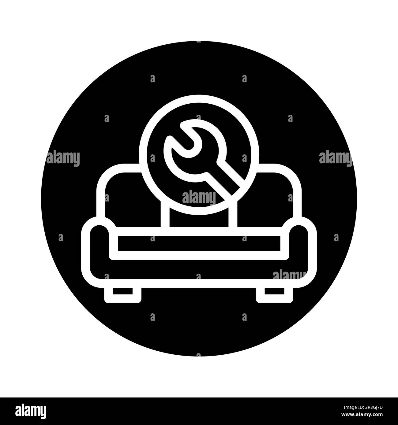 Repair furniture color line icon. Handyman service. Isolated vector ...