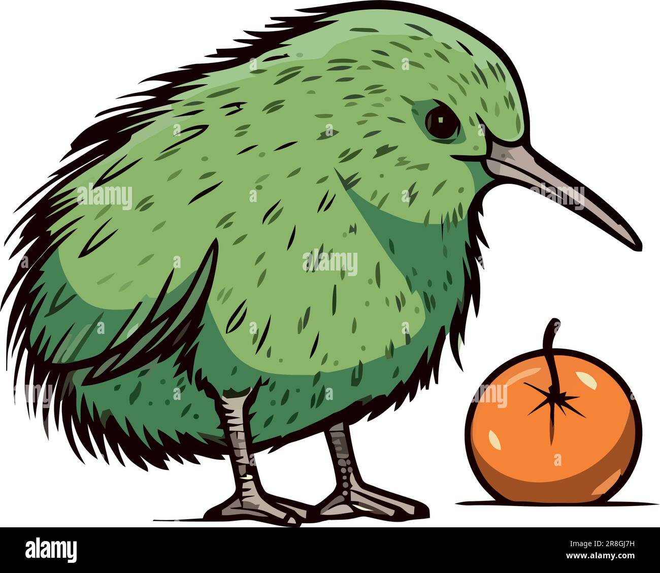 Bird eating fruit Cut Out Stock Images & Pictures - Alamy