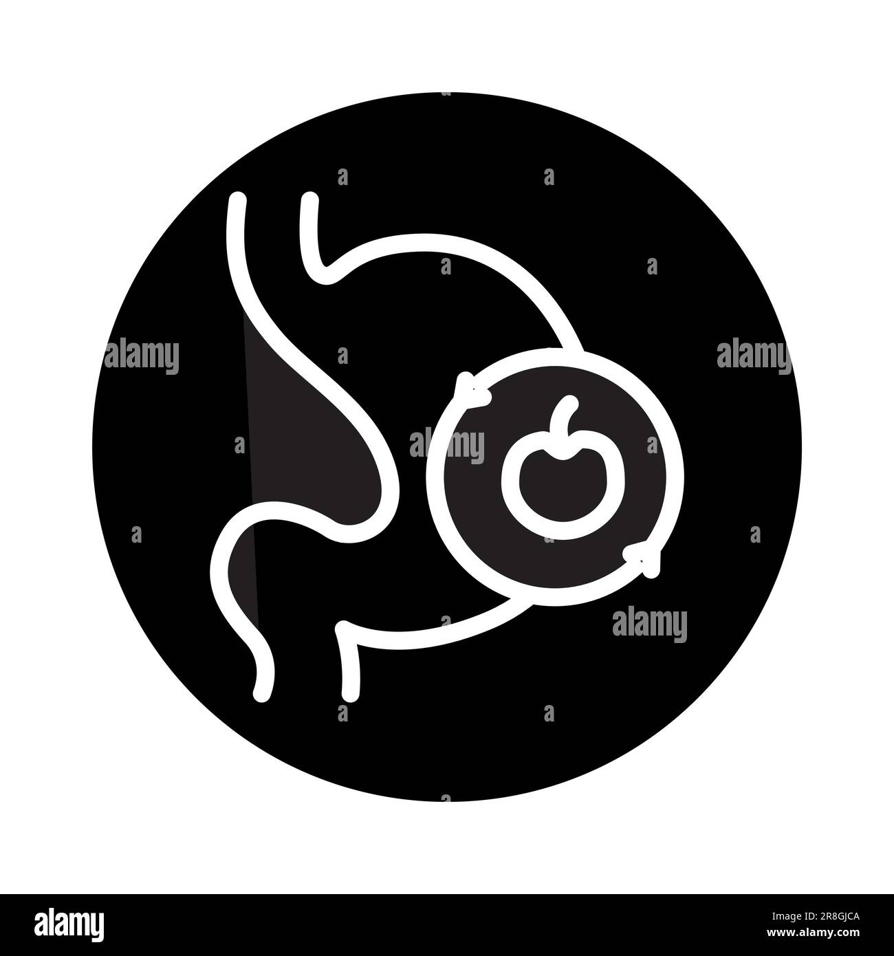 Digestion food color line icon. Isolated vector element. Outline ...