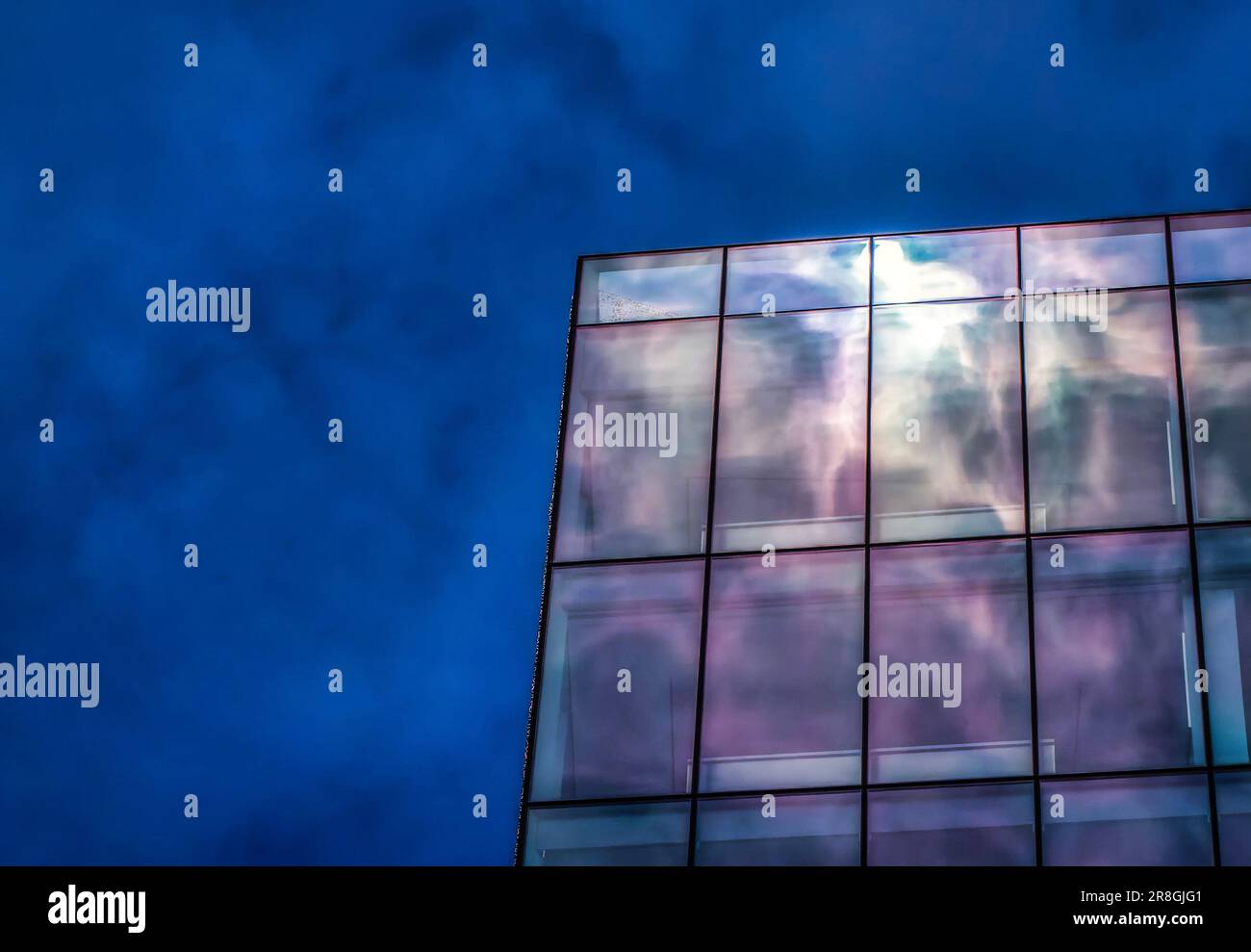 Building reflected in window panes hi-res stock photography and images ...