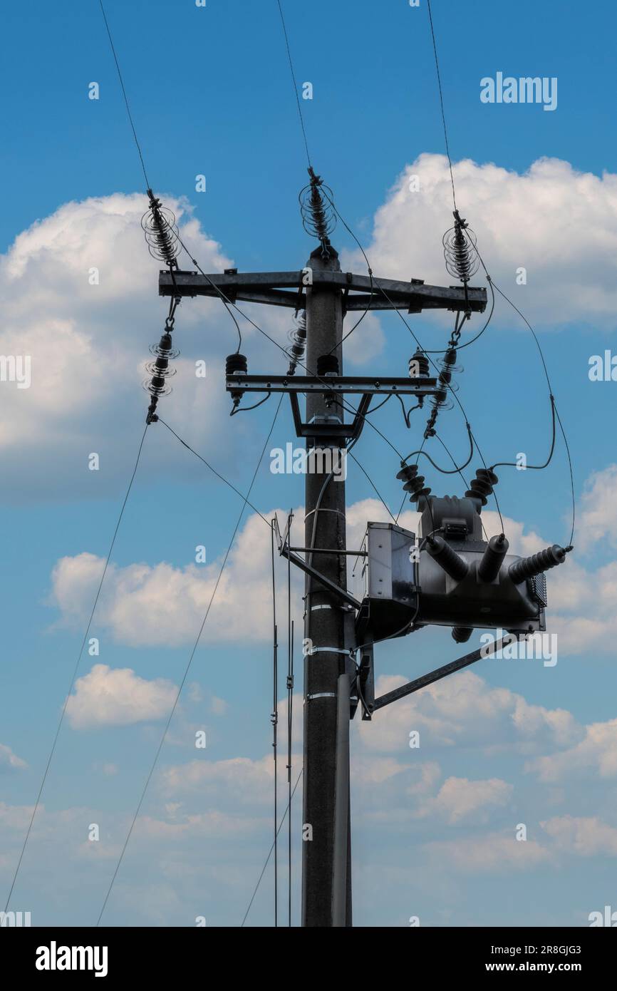 Energy transition power line Stock Photo - Alamy