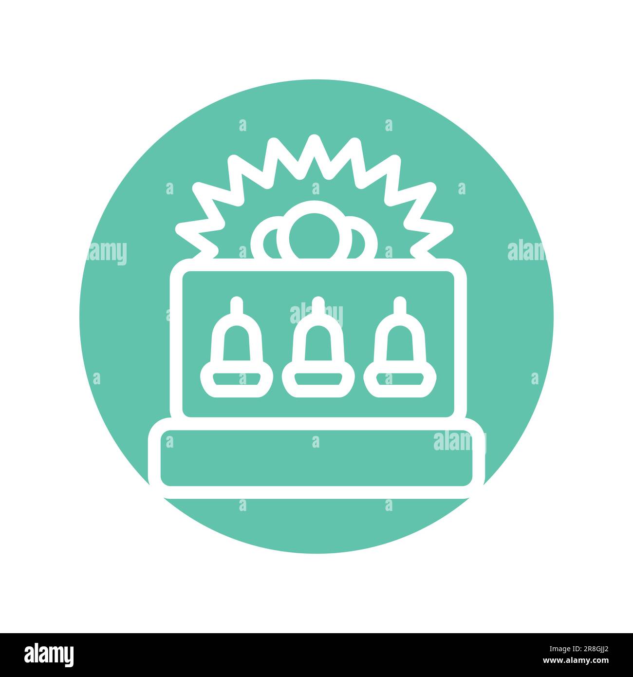 Jackpot color line icon. Isolated vector element. Outline pictogram for ...