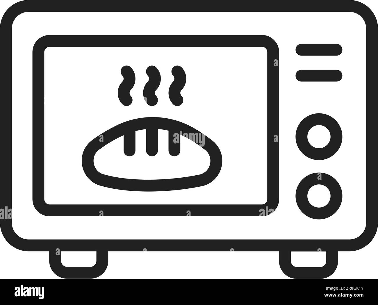 Oven line icon concept Black and White Stock Photos & Images - Alamy
