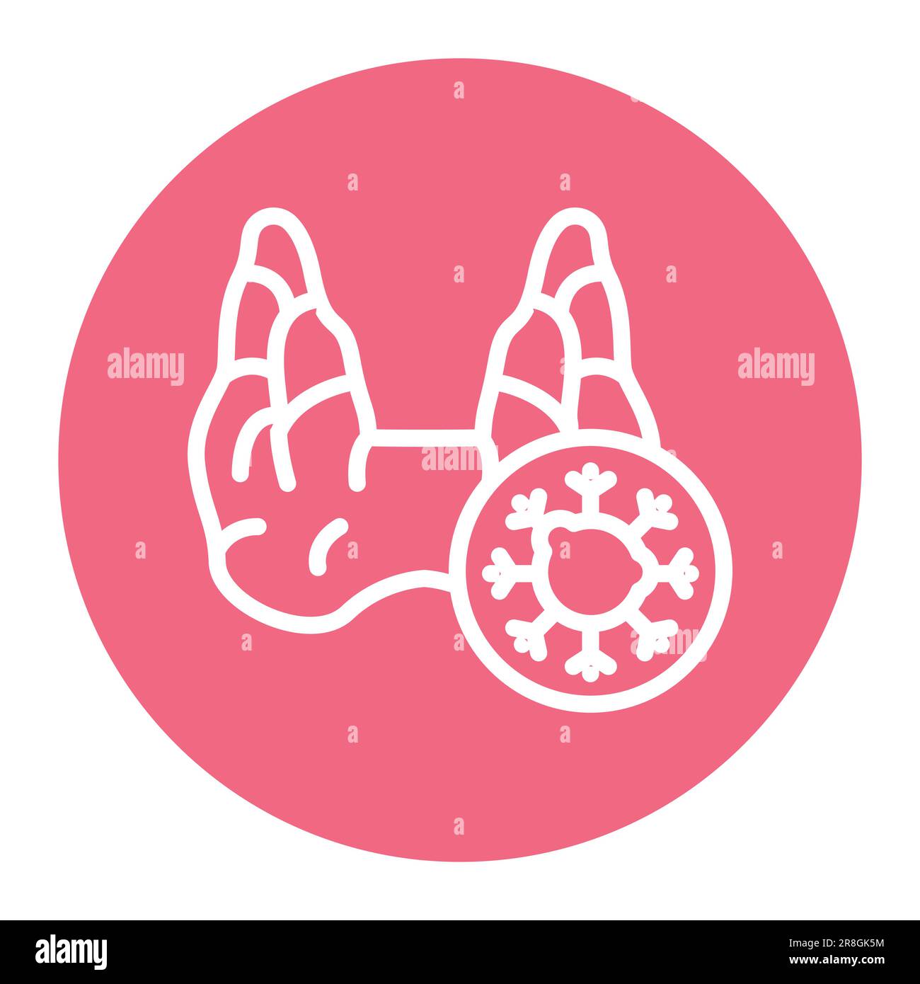 Thyroid cancer doctor color line icon. Isolated vector element. Outline ...