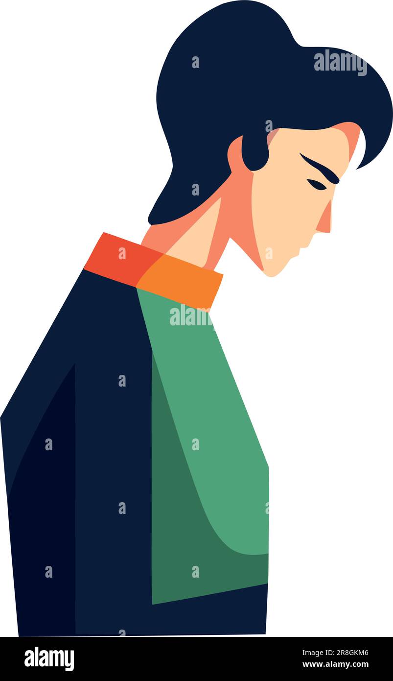 man in modern clothing, standing side view Stock Vector Image & Art - Alamy