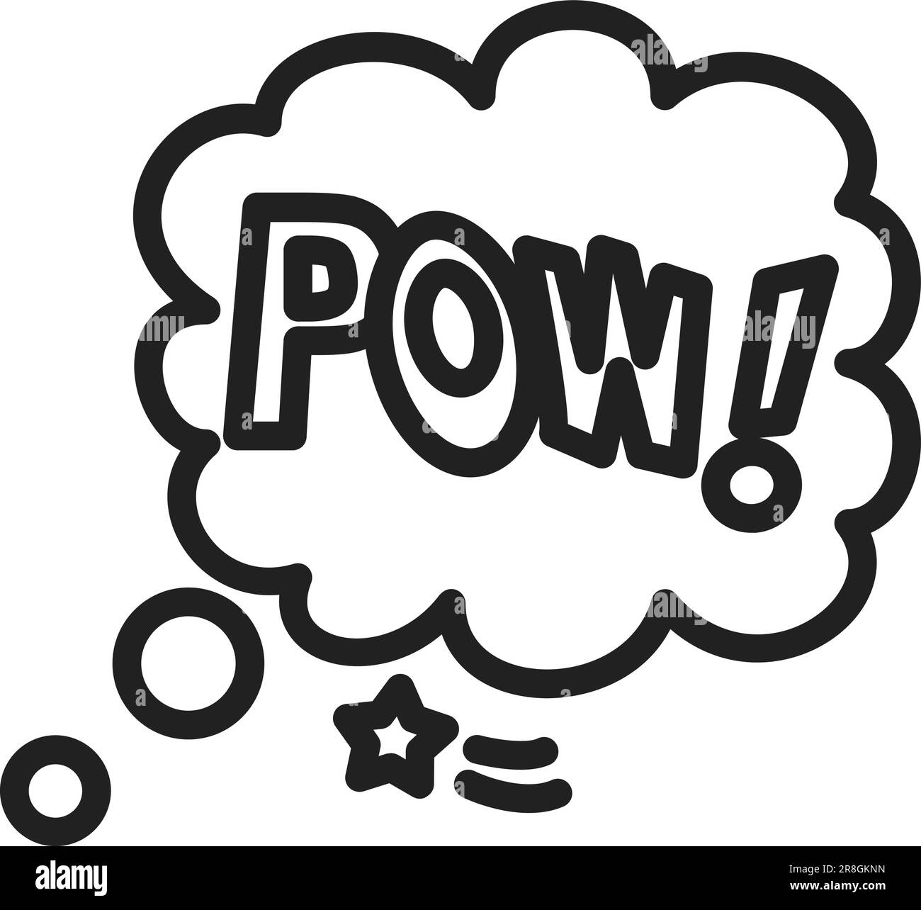Pow icon Black and White Stock Photos & Images - Alamy