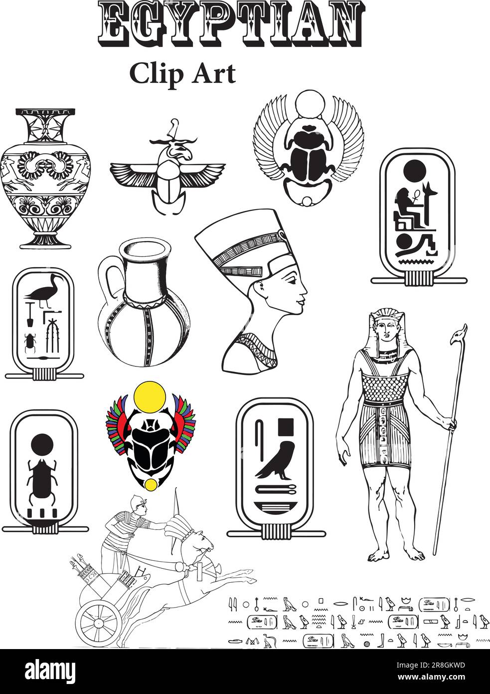Drawings hieroglyphics Stock Vector Images - Alamy