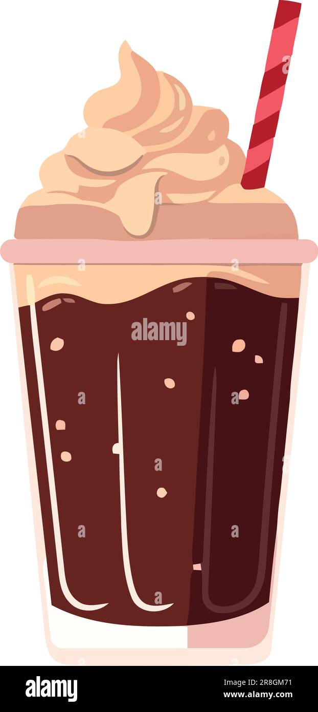 Cute cartoon sweet milkshake drink Stock Vector Image & Art - Alamy