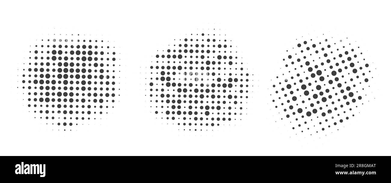 Circle dots with halftone pattern. Round gradient background. Elements ...