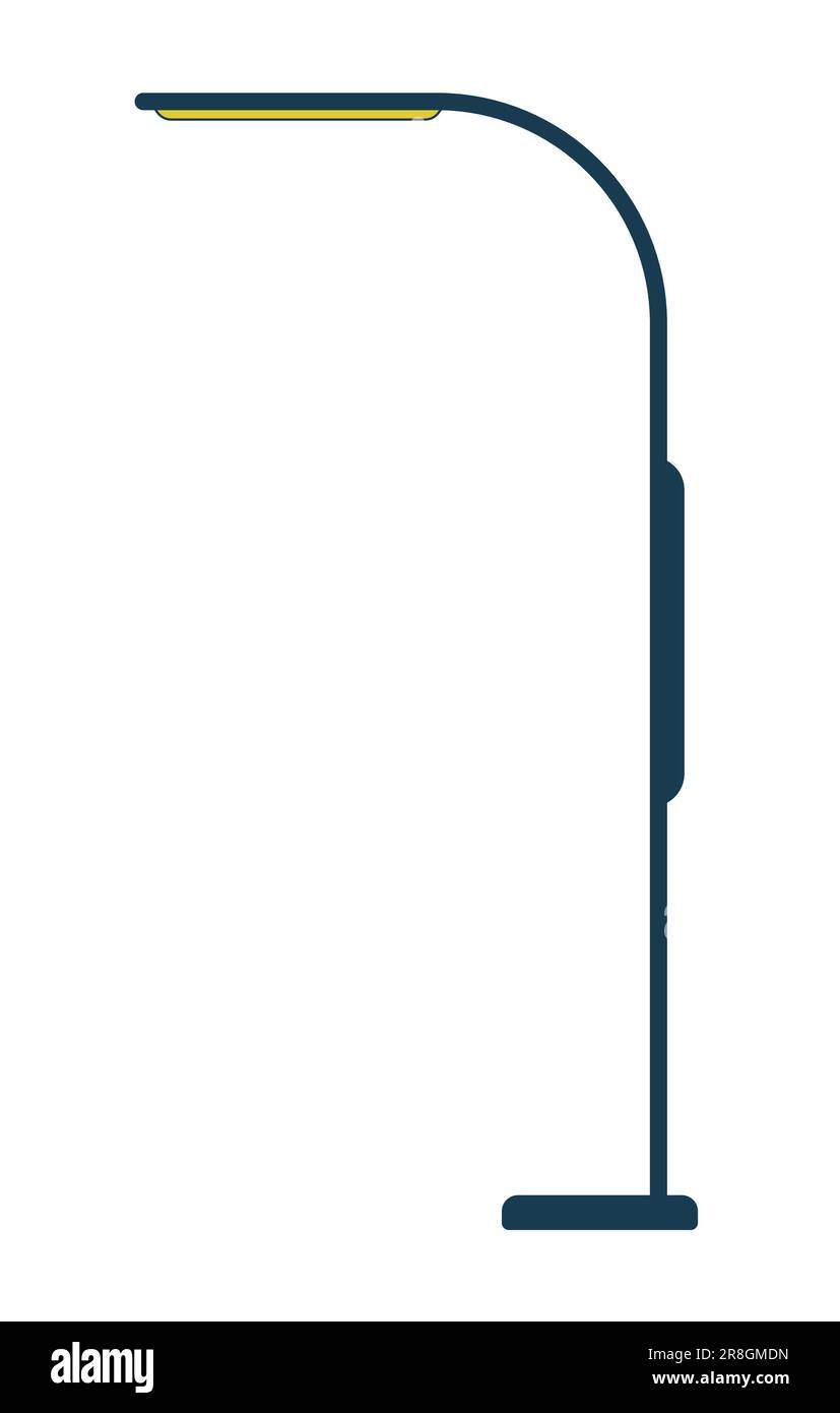 Lighting Street Lamp Flat Line Color Isolated Vector Object Stock Vector Image And Art Alamy