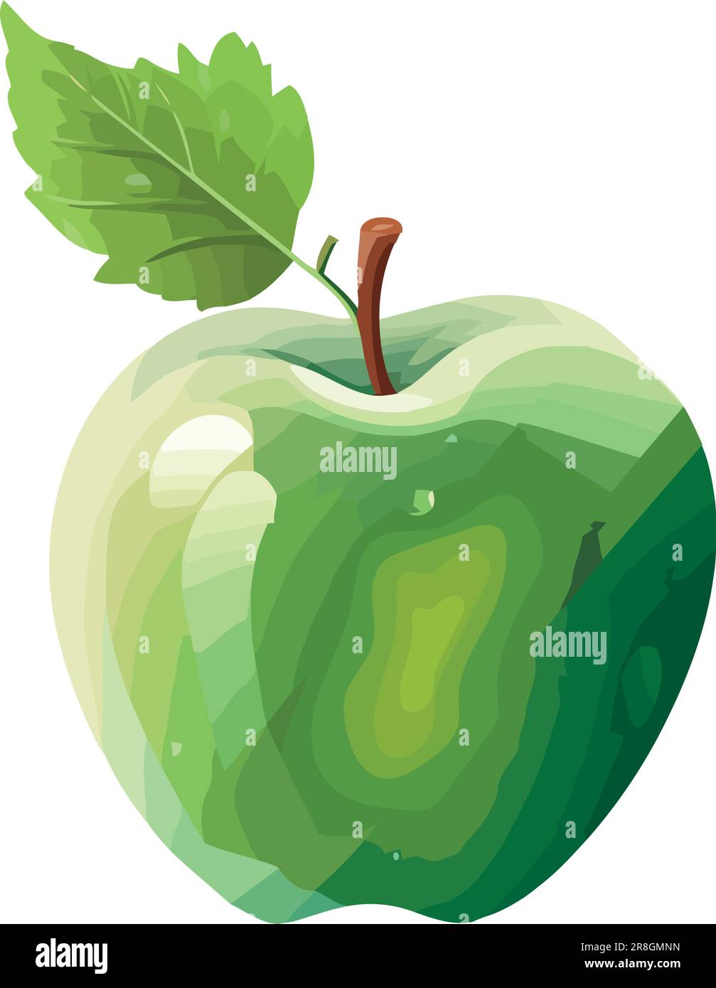 Juicy green apple, a symbol of healthy eating Stock Vector Image & Art ...