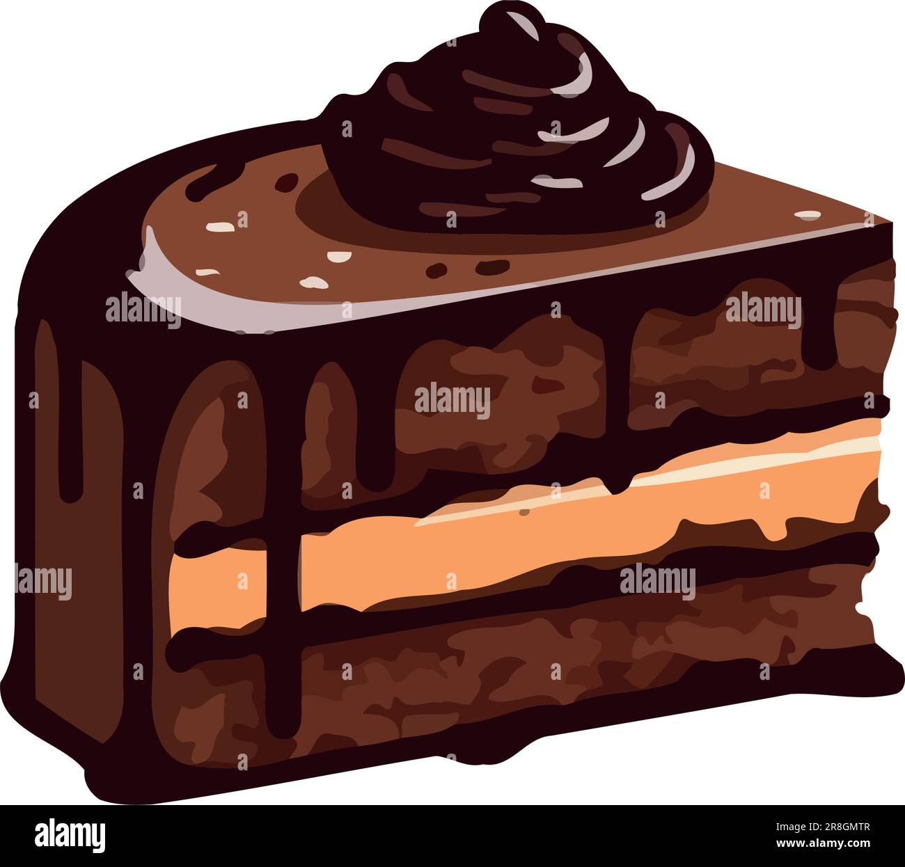 cartoon cake with sweet icing decoration Stock Vector Image & Art - Alamy