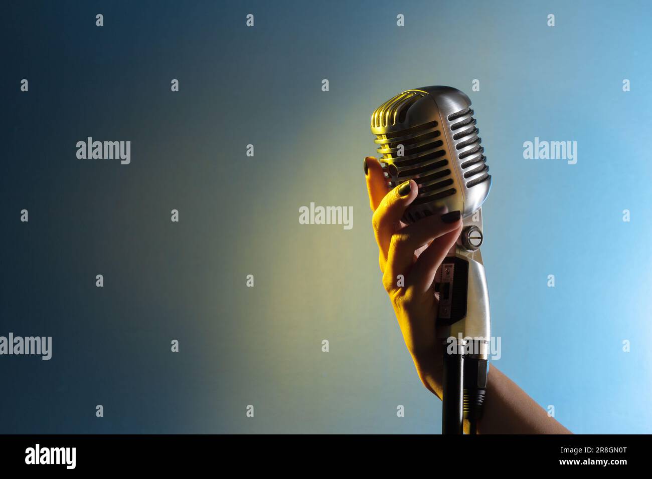 audio microphone retro style Stock Photo - Alamy