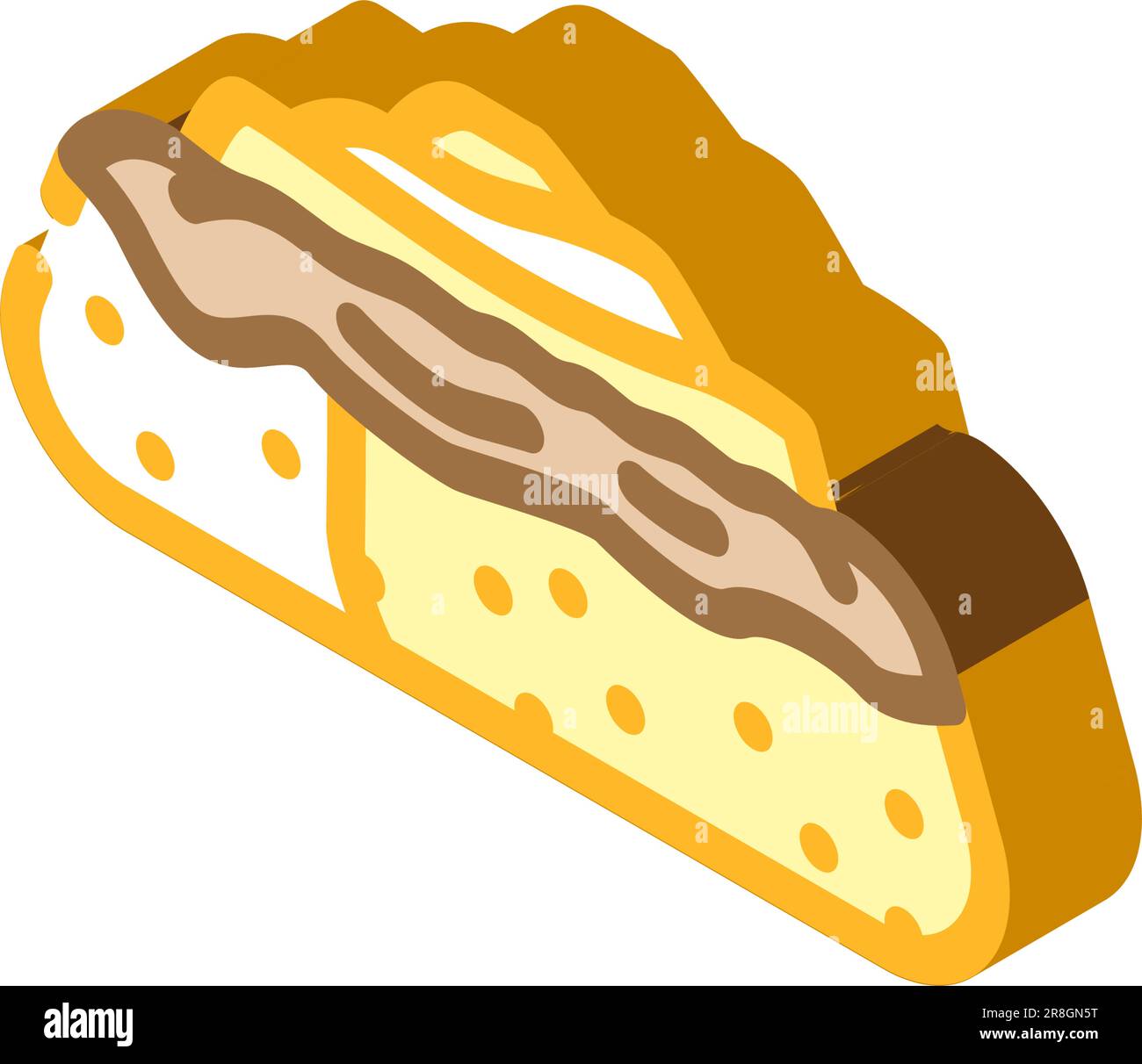 cinnamon bun food meal isometric icon vector illustration Stock Vector ...