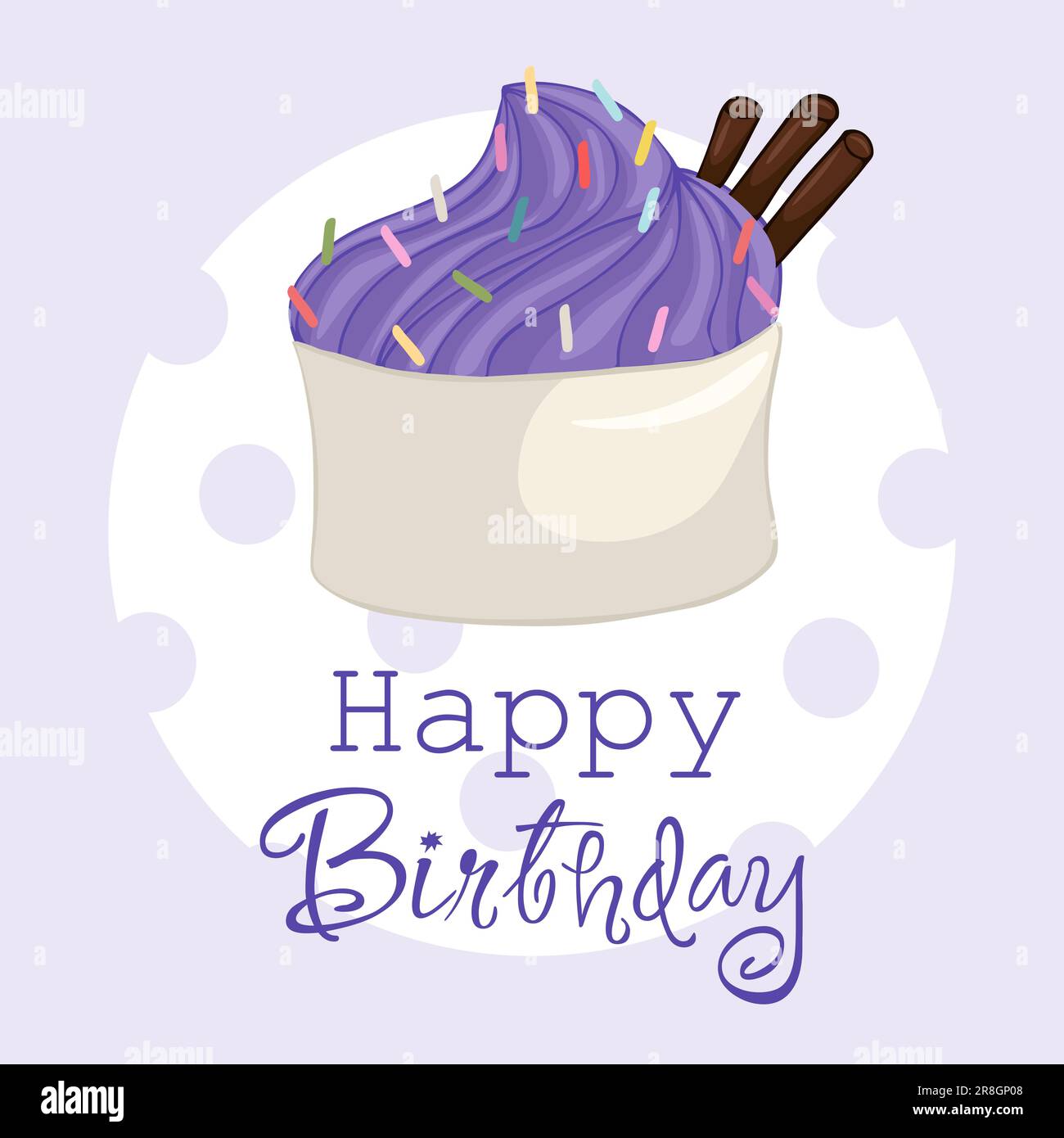 Happy National Ice Cream Day card. Popsicles with sprinkles in a paper ...