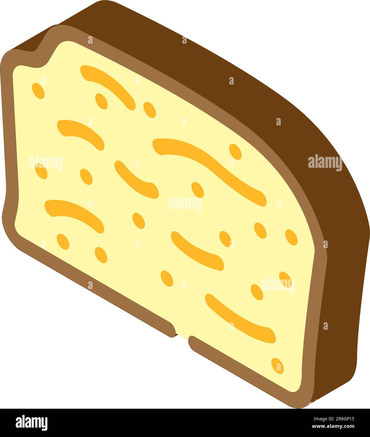 banana bread slice food snack isometric icon vector illustration Stock ...