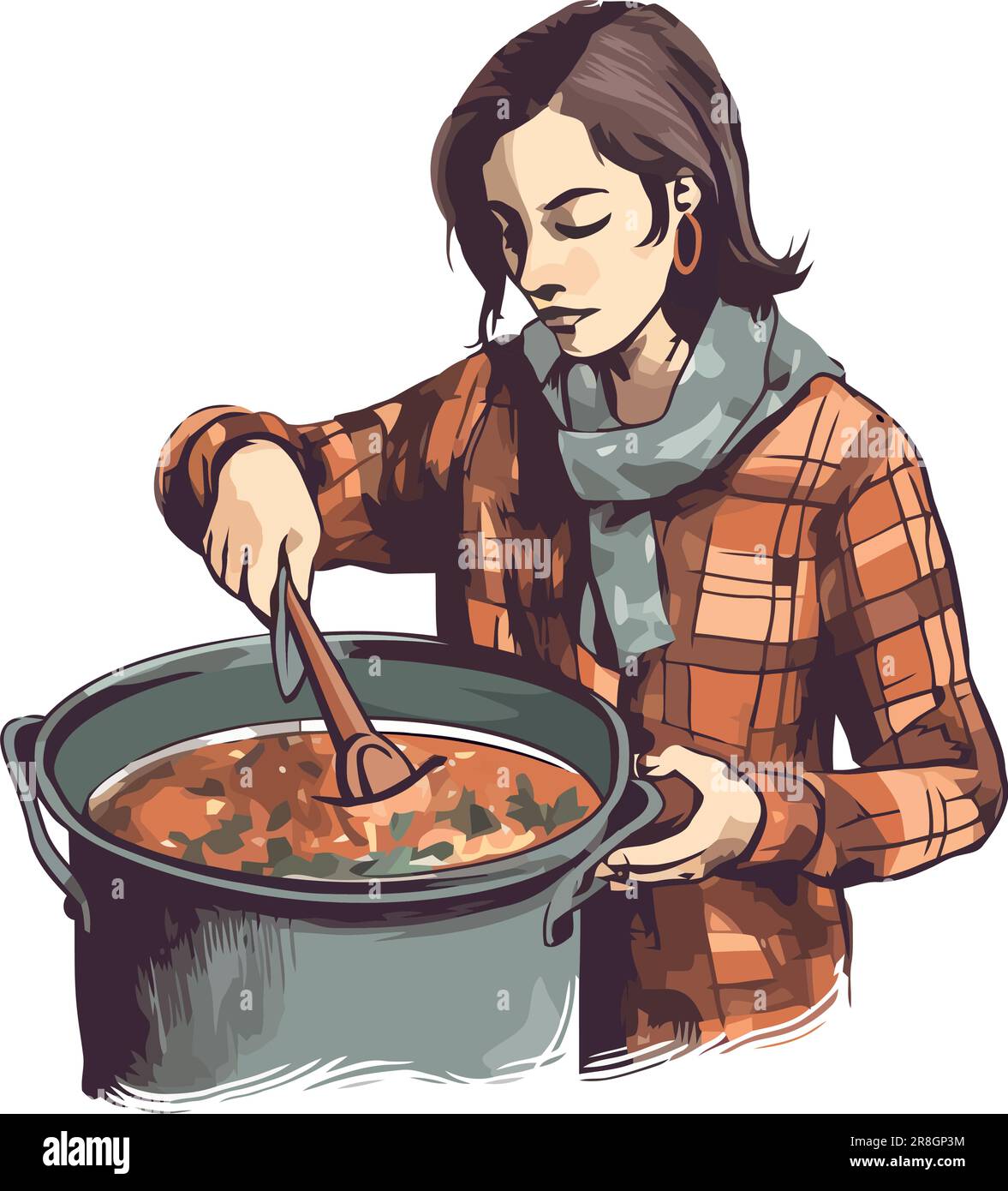 Food freshness female kitchen Stock Vector Images - Alamy