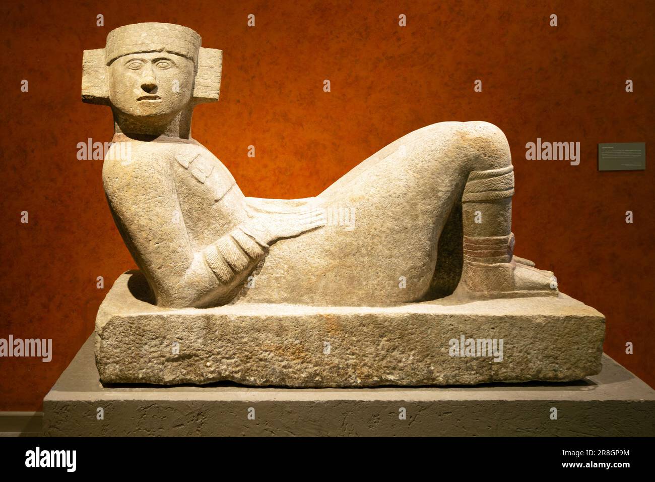 Chac-Mool statue figure from Chichen Itza, Yucatan, National Museum of Anthropology, Mexico City ...