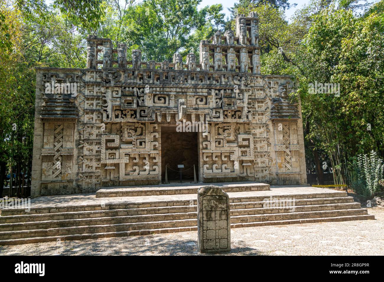 Reproduction facade of Hochob temple, Chenes culture architecture ...