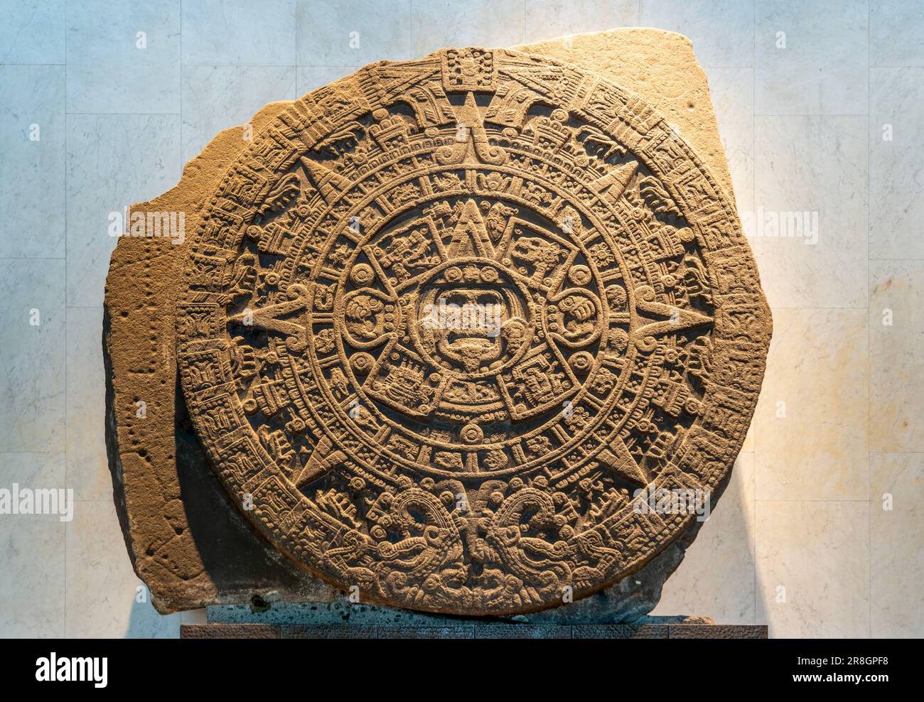 The Aztec Stone of the Sun, National Museum of Anthropology, Mexico ...
