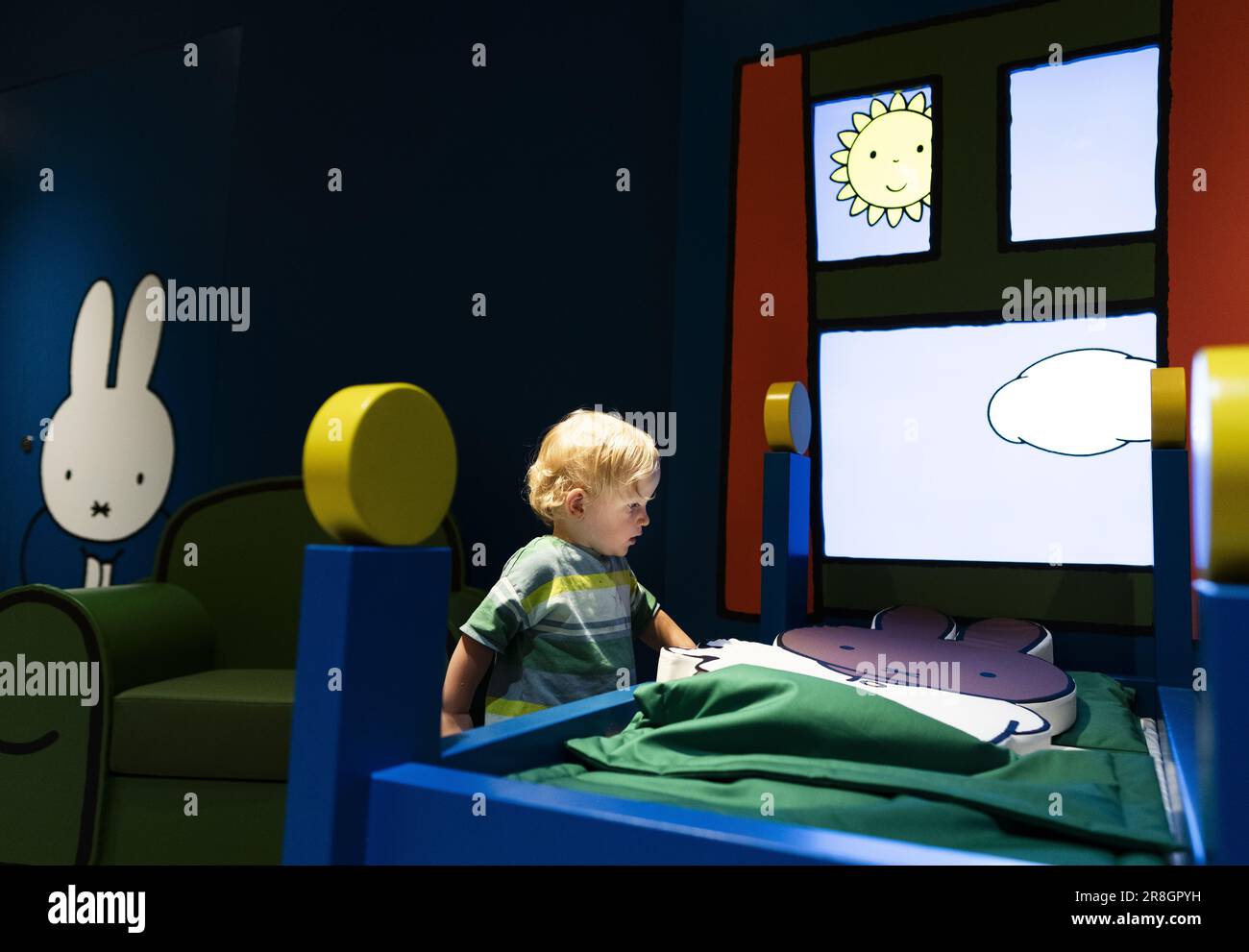 UTRECHT - Visitors in the renewed Miffy museum. After the opening in ...