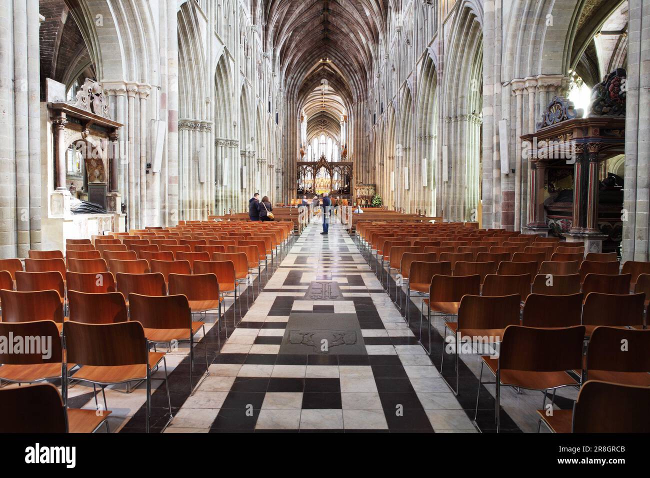 Nave worcester cathedral worcester worcestershire hi-res stock ...