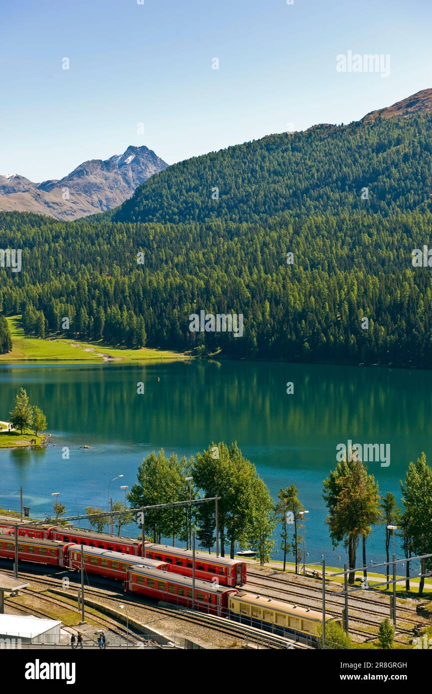 Railwy Station, St. Moritz, Switzerland Stock Photo - Alamy