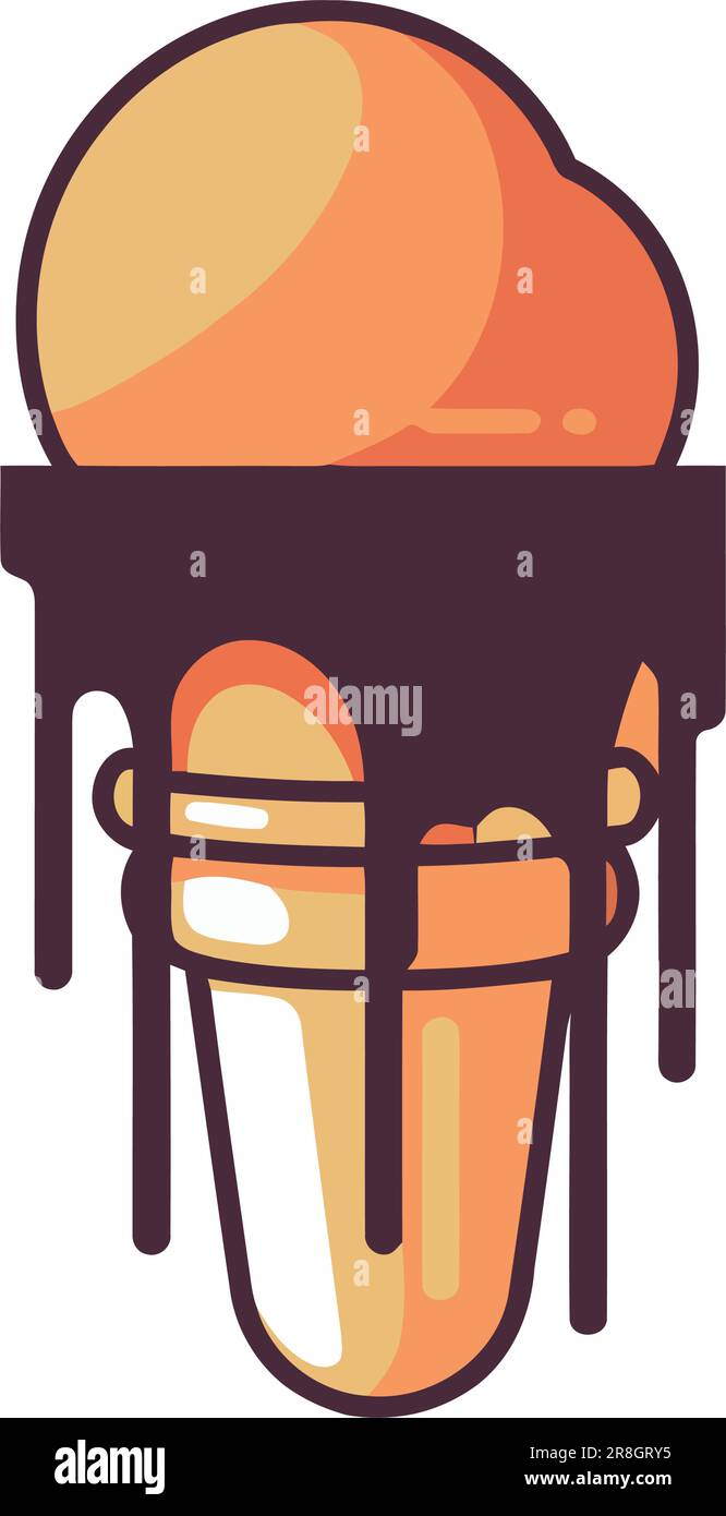 Fresh chocolate ice cream sundae icon Stock Vector Image & Art - Alamy