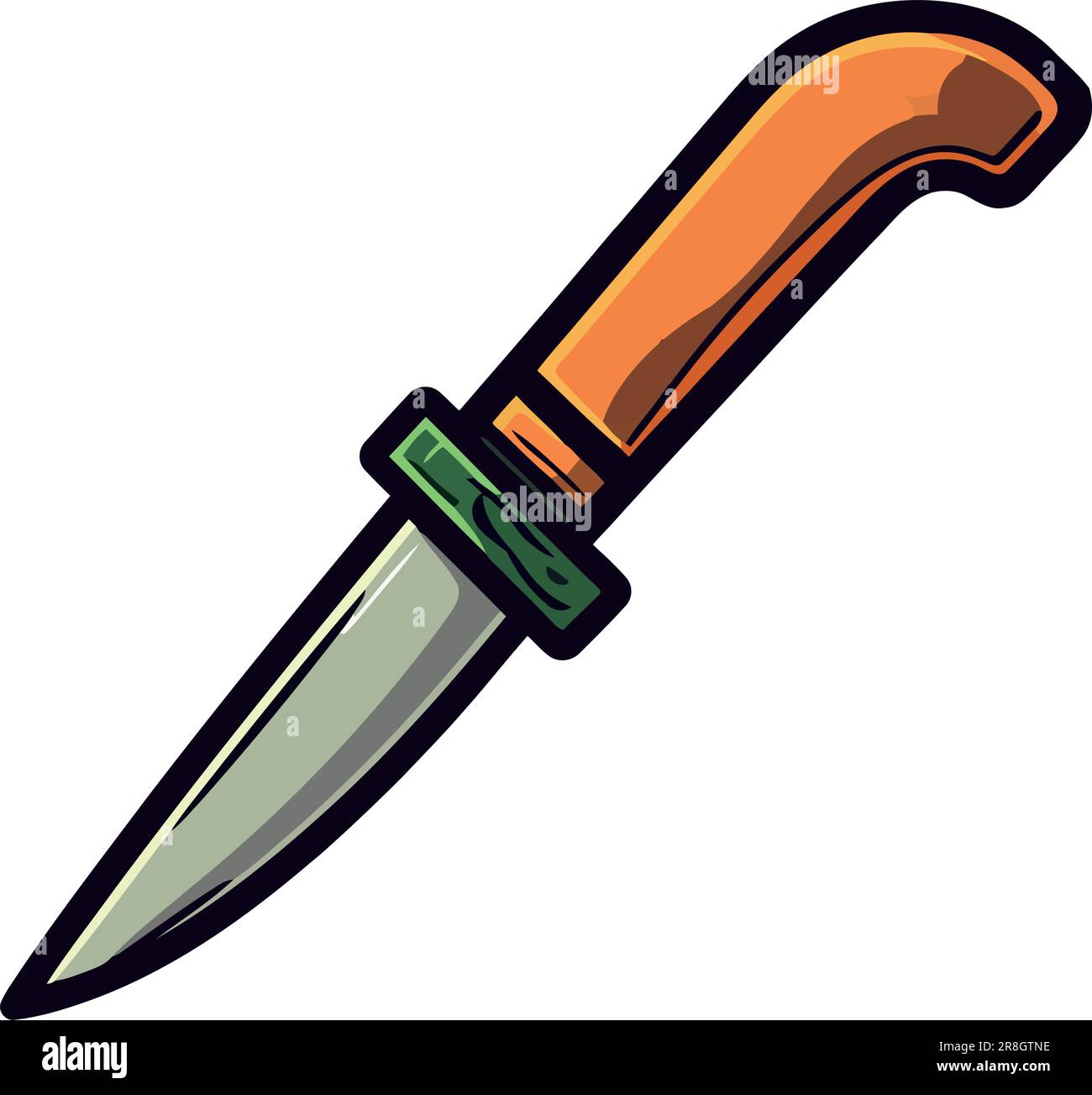 Sharp steel blade, handle of metal Danger Stock Vector Image & Art - Alamy