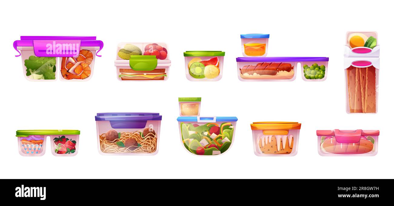 Plastic lunch food storage container icon vector illustration. Isolated ...